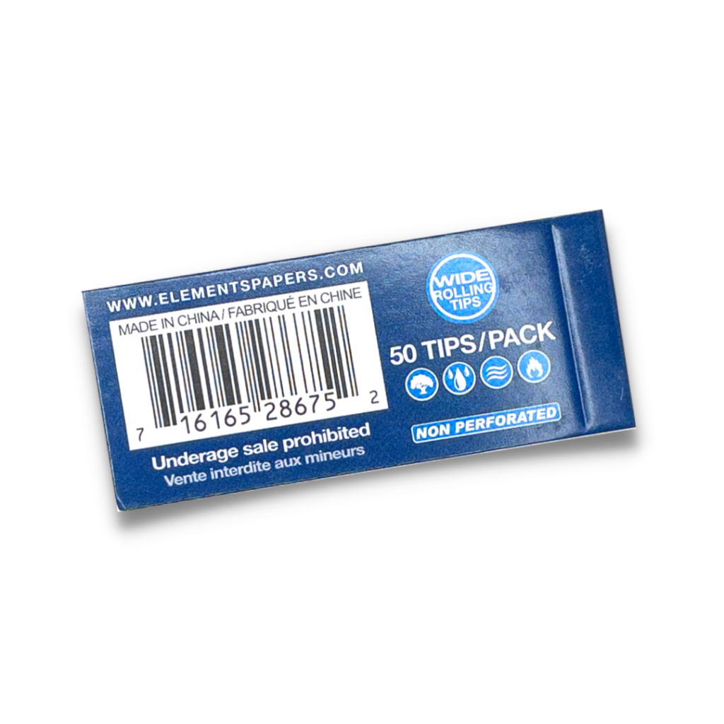 Elements Wide Non-perforated Tips - 50 | Dope Bombay Co.