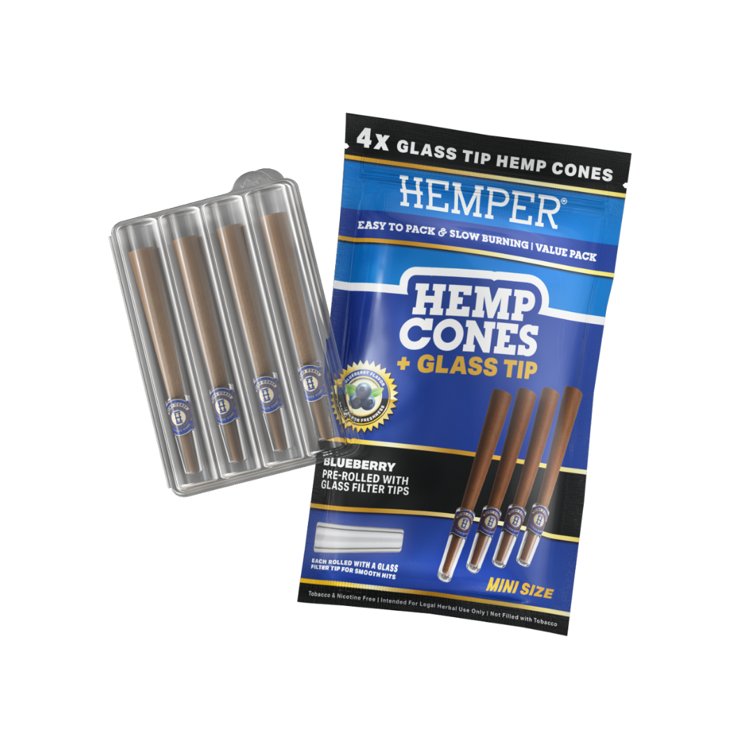 Hemper Pre-Rolled Mini Size Hemp Rolls | Smooth & Slow Burn | Blueberry